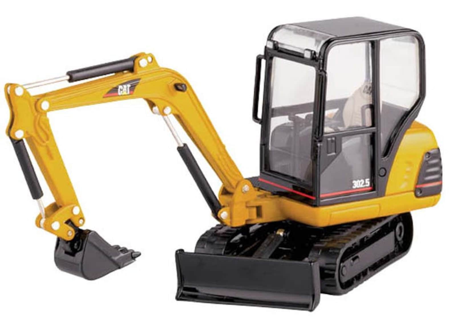 Norscot Caterpillar 302.5 Mini Excavator + 3 Attachments 1:32 Scale ...