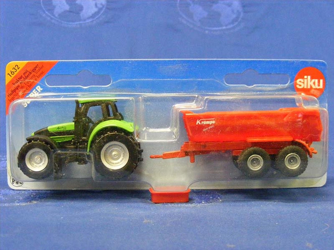 Siku - Deutz Tractor With Agrotron Trailer - Diecast Model - Etsy