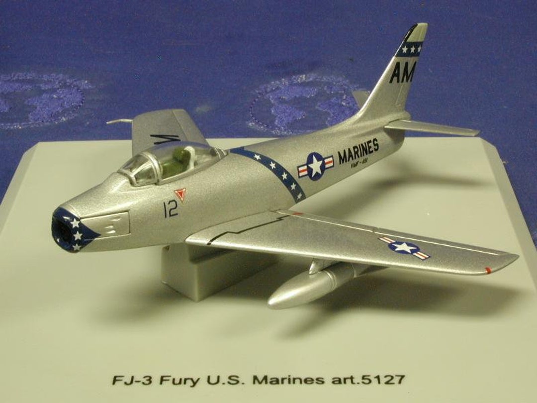 CDC Armour FJ-3 Fury Jet - US Marine Corp by Franklin Mint 1:100 Scale ...