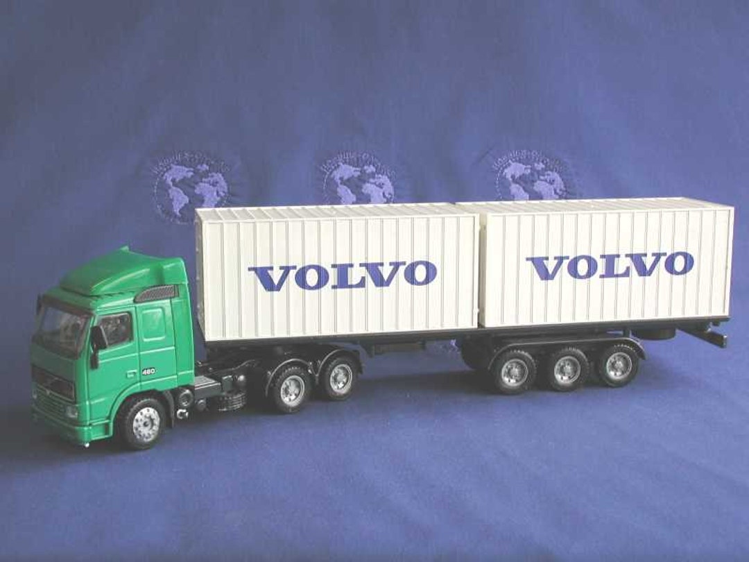 Volvo FH12 Semi Flatbed With 2 20' Sea Containers - Joal 1:50 Scale ...