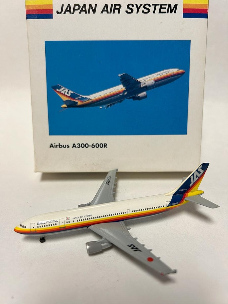 AIRBUS A300-600R Japan Air System Airplane in 1:500 Scale Diecast by ...
