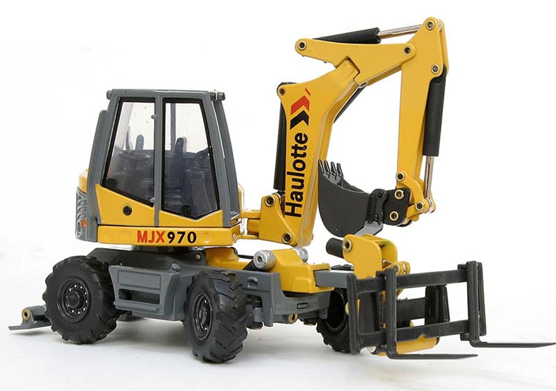 Haulotte MJX970 Wheel Excavator + Forks - Joal 1:50 Scale Diecast Model ...