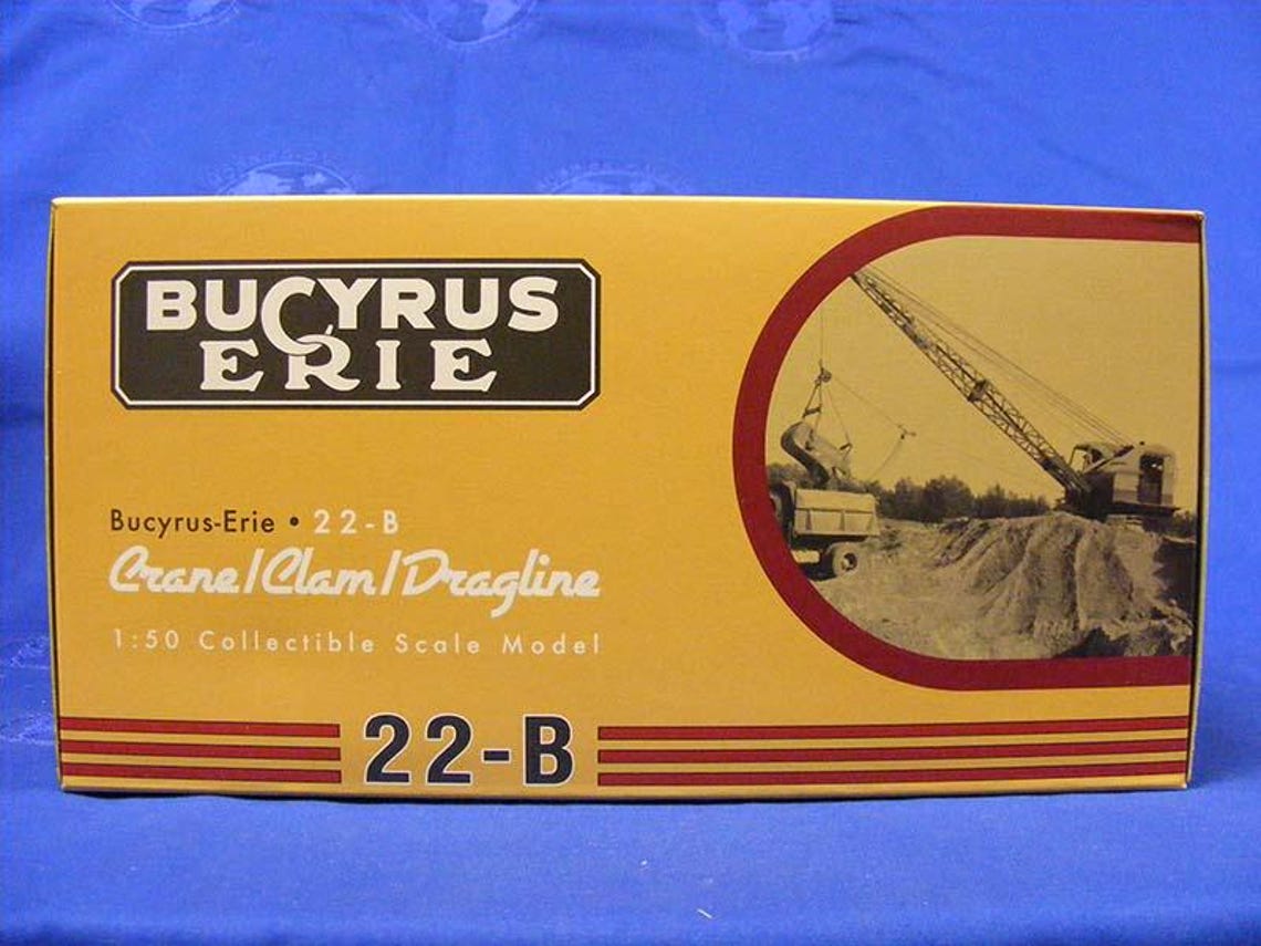 Bucyrus-erie 22B Crane, Clam, Dragline in 1:50 Scale Diecast by EMD - Etsy
