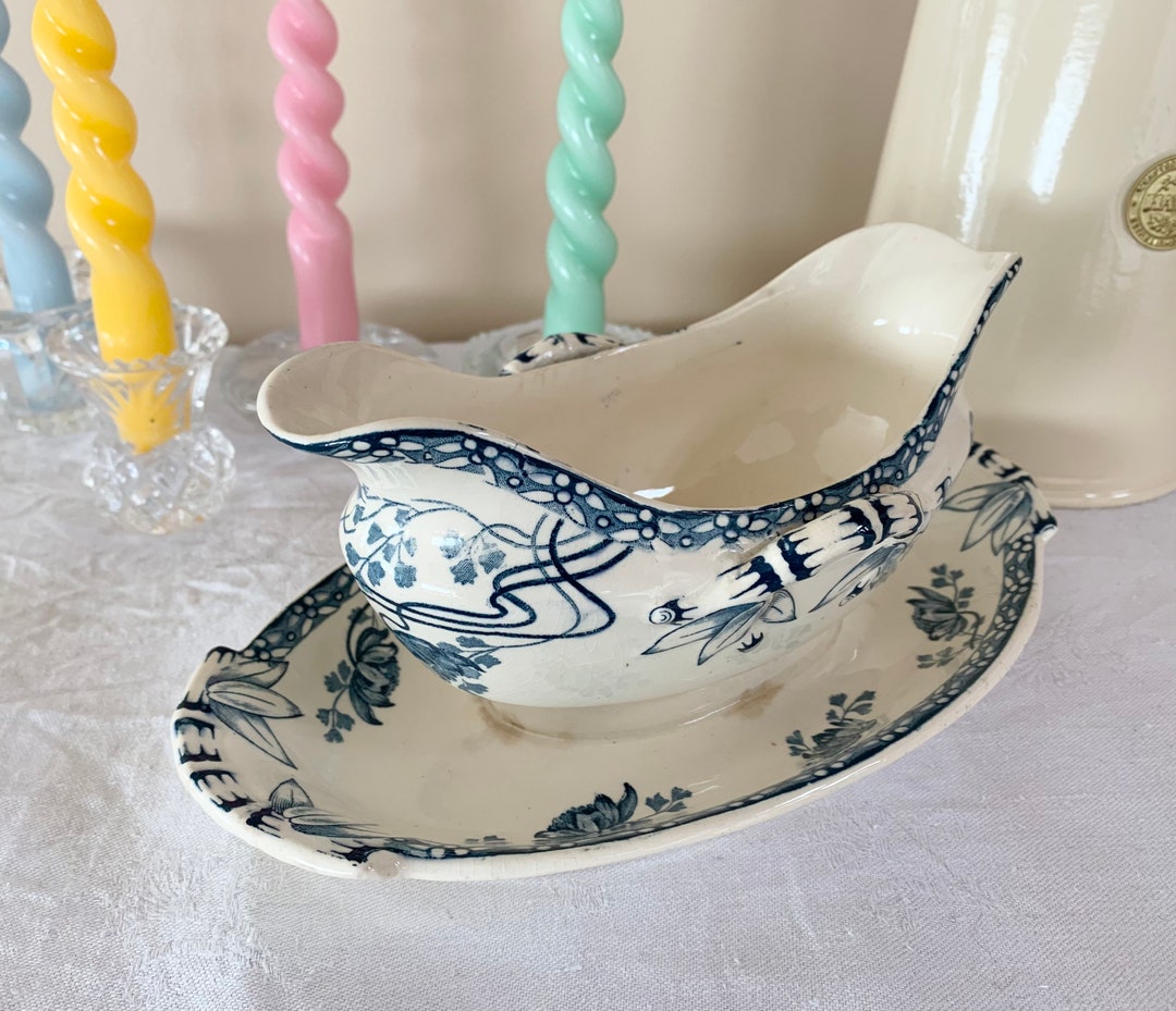 U&C Sarreguemines Sauce Boat ROYAT Decor - Etsy
