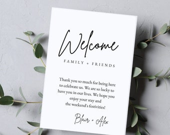 Destination Wedding Welcome Note Template, 5x7, Digital Download, Fully ...