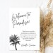 Destination Wedding Welcome Note Template, 5x7, Digital Download, Fully ...