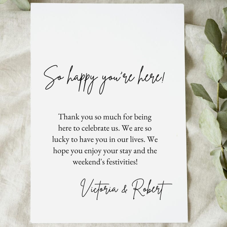 Wedding Welcome Note Canva Template: Modern 5x7 (digital Download) - Etsy