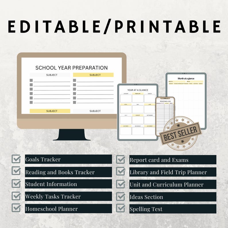 80 Page Homeschool Planner Printable Back-to-school Organizer for ...