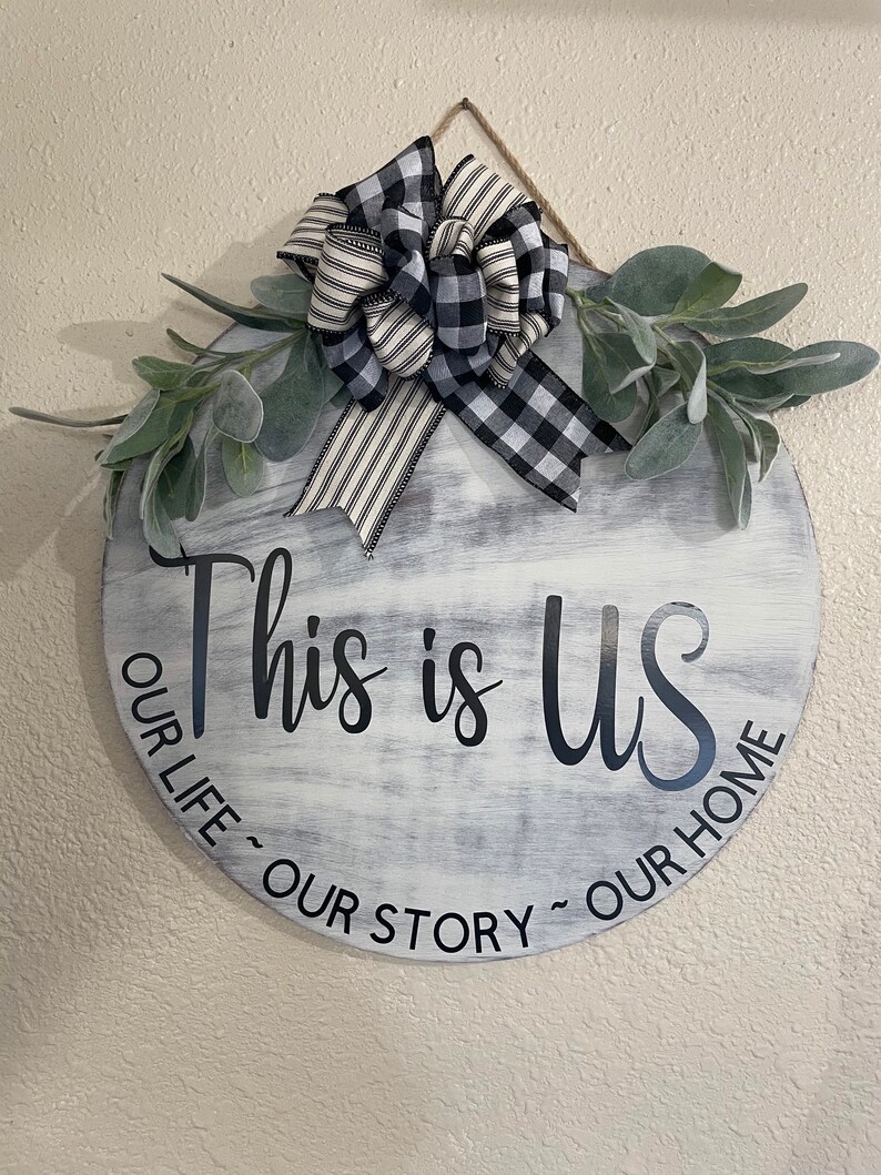 This is Us Our Life Our Story Our Home Door Sign Door Hanger Rustic ...