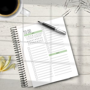 Minimalist to Do List Template Organize Tasks, Habits, & Goals INSTANT ...