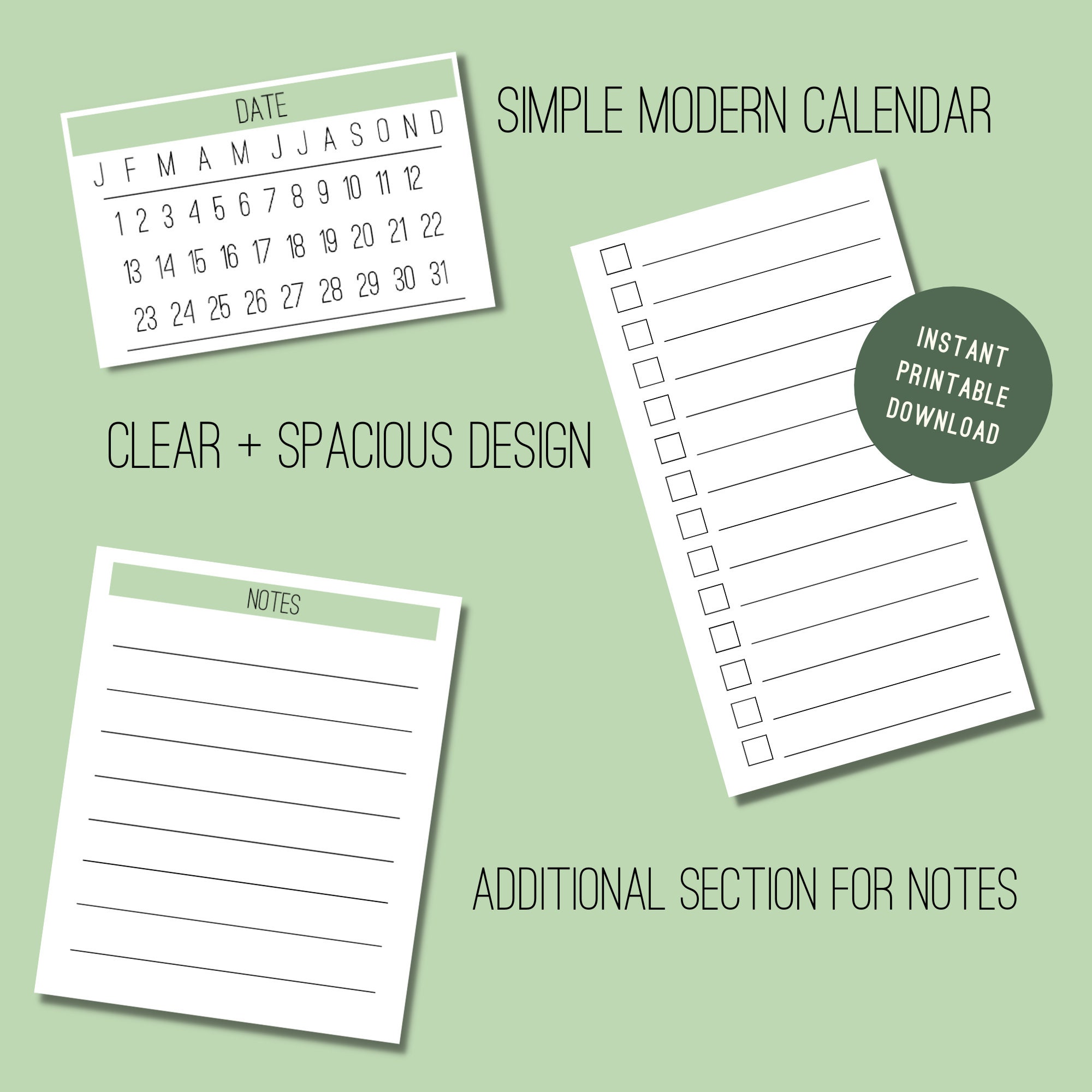 Minimalist to Do List Template Organize Tasks, Habits, & Goals INSTANT ...