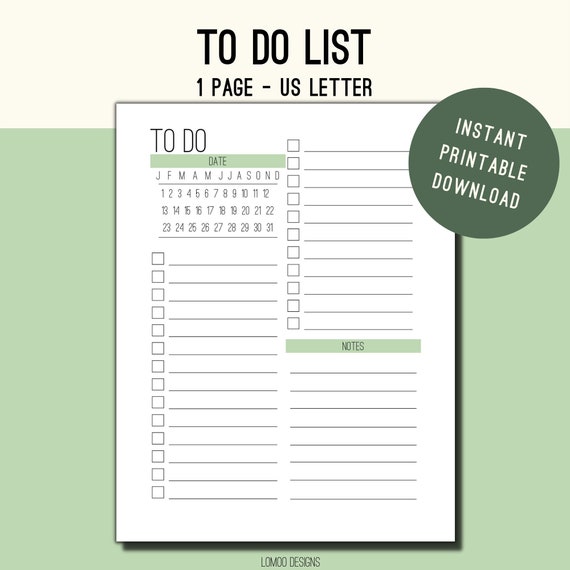 Minimalist to Do List Template Organize Tasks Habits & | Etsy