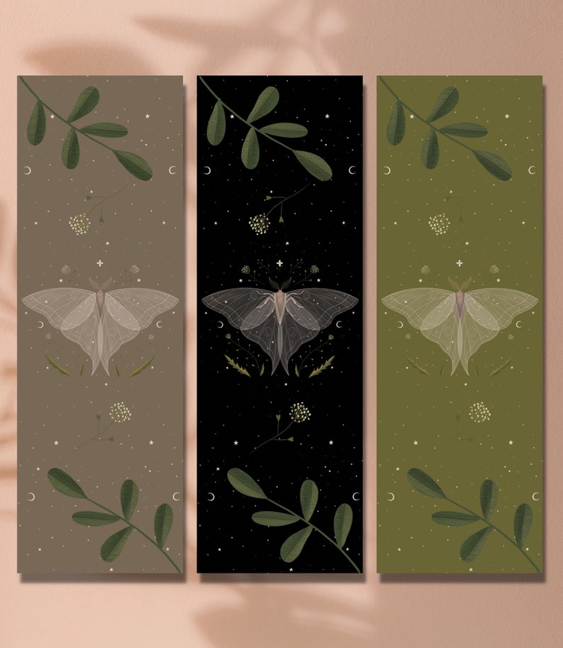 Magical Moth Printable Bookmarks Set of 3 Print at Home - Etsy UK