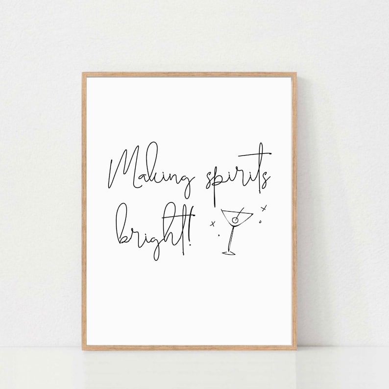 Making Spirits Bright Digital Christmas Print - Etsy