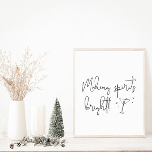 Making Spirits Bright Digital Christmas Print - Etsy