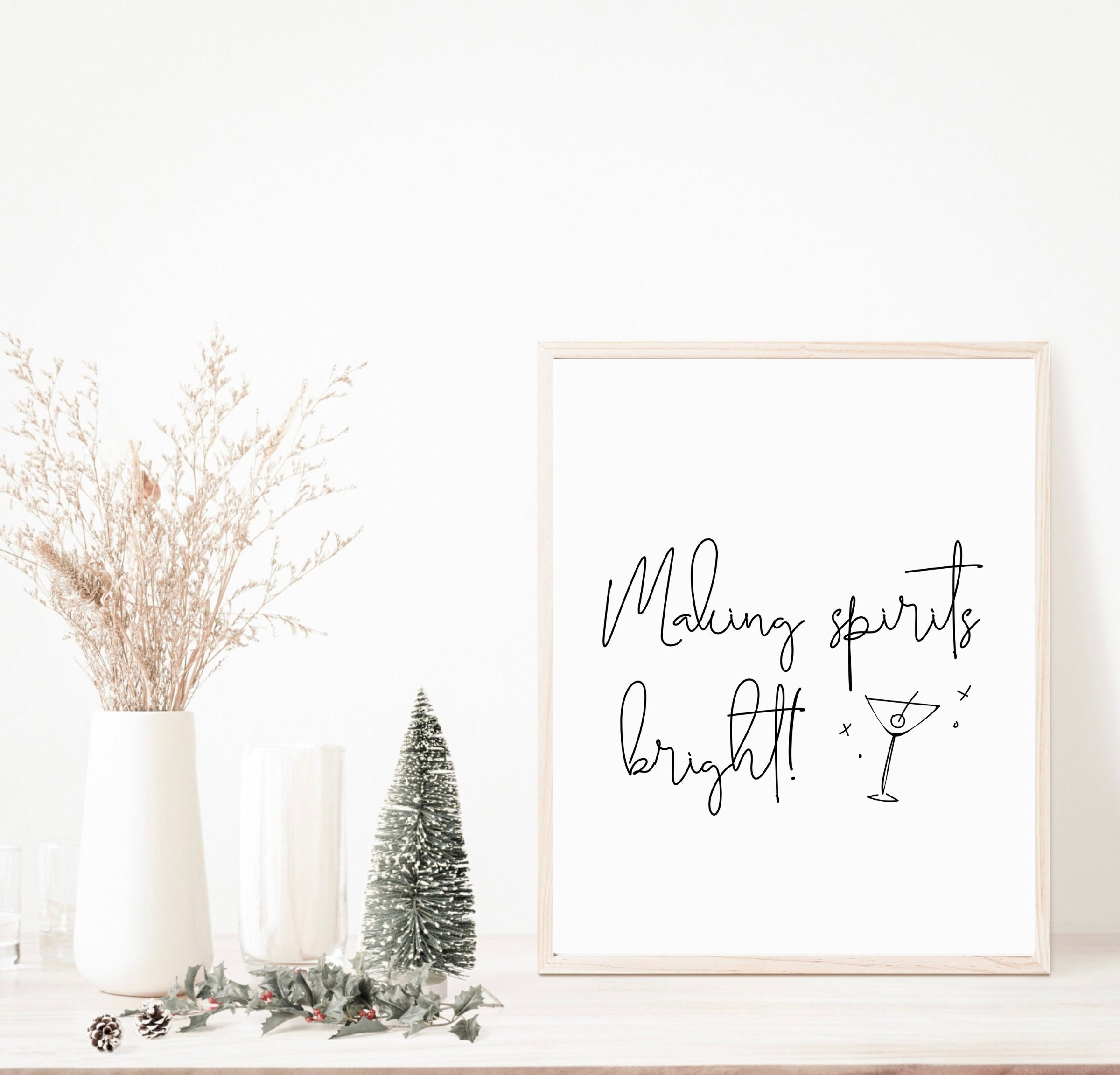 Making Spirits Bright Digital Christmas Print - Etsy