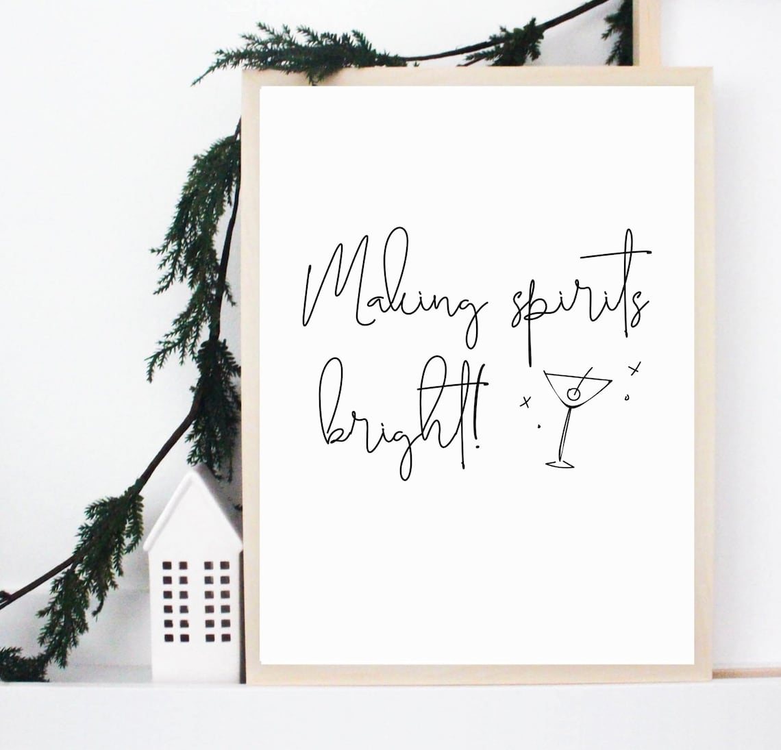 Making Spirits Bright Digital Christmas Print - Etsy