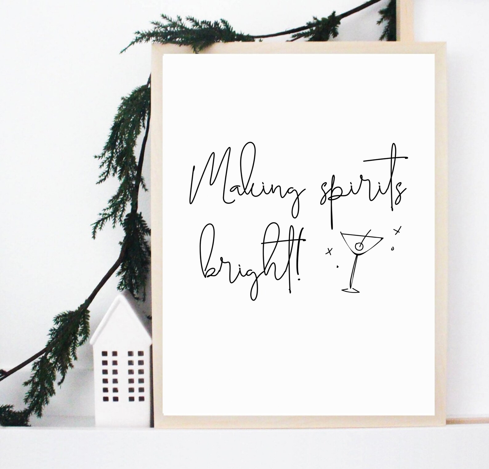 Making Spirits Bright Digital Christmas Print - Etsy