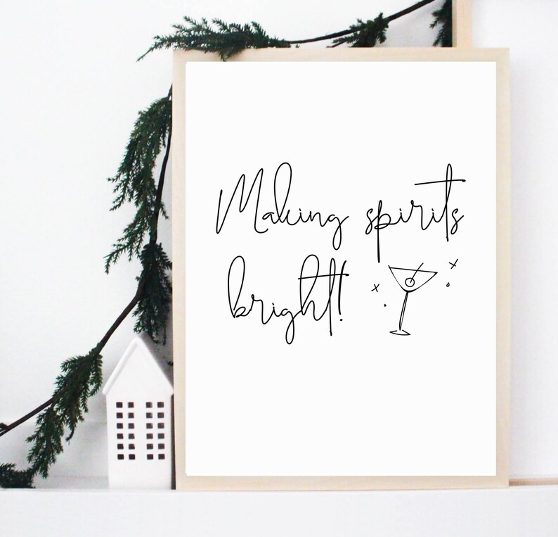 Making Spirits Bright Digital Christmas Print - Etsy