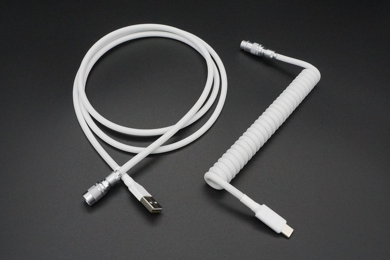 Classic White YC8 Custom Coiled Keyboard Cable - Etsy