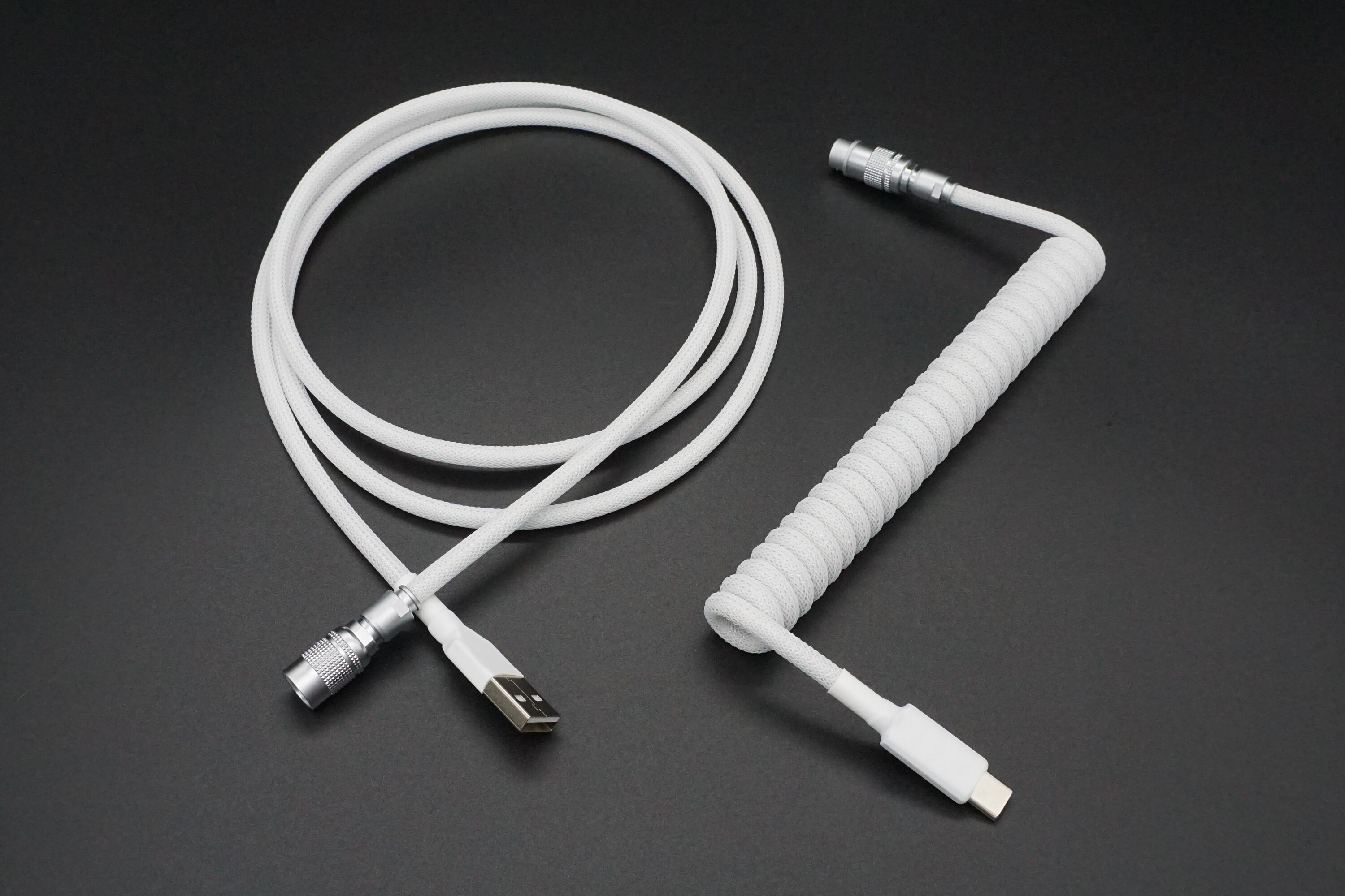 Classic White YC8 Custom Coiled Keyboard Cable - Etsy