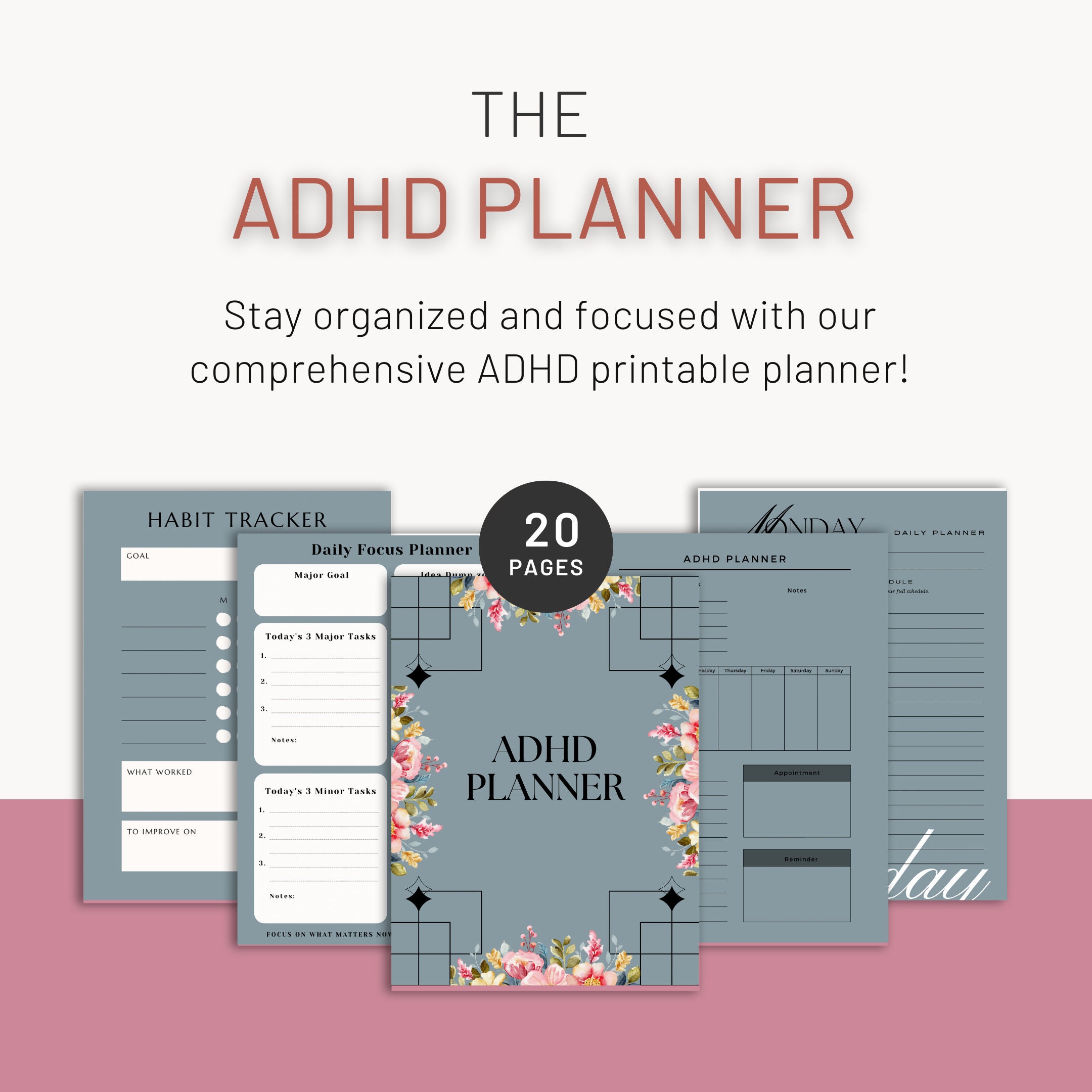 Adhd Planner, Adhd Journal,adhd Organizer,adhd Workbook,adhd Work ...