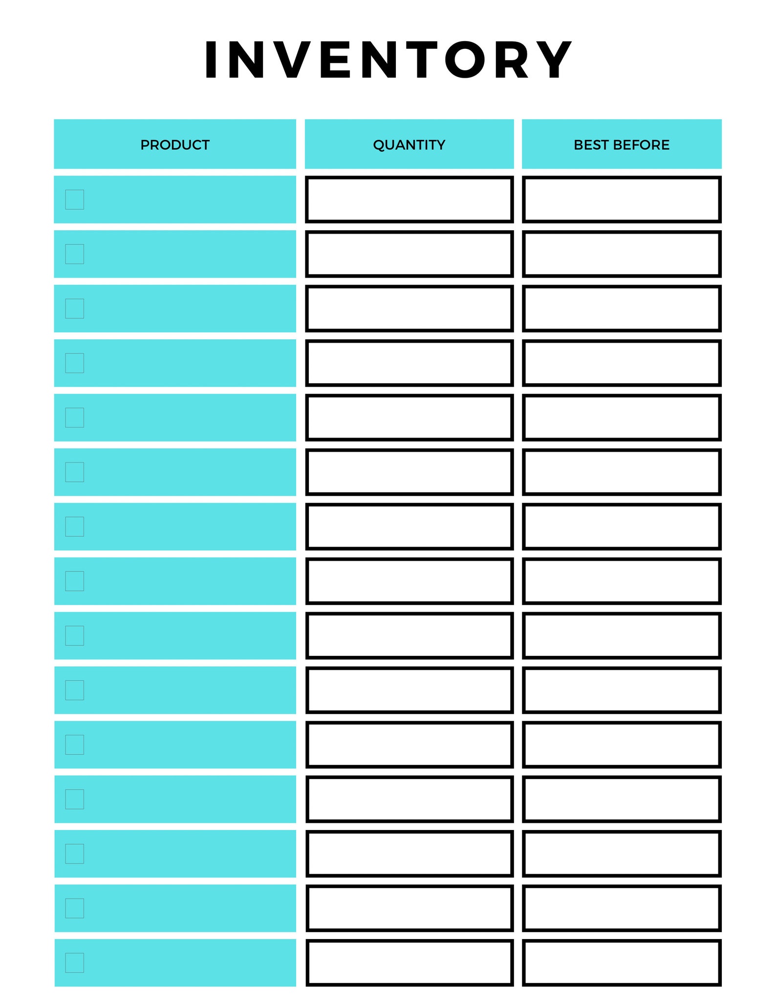 Printable Inventory Management Form, Inventory Sheet, Inventory List ...