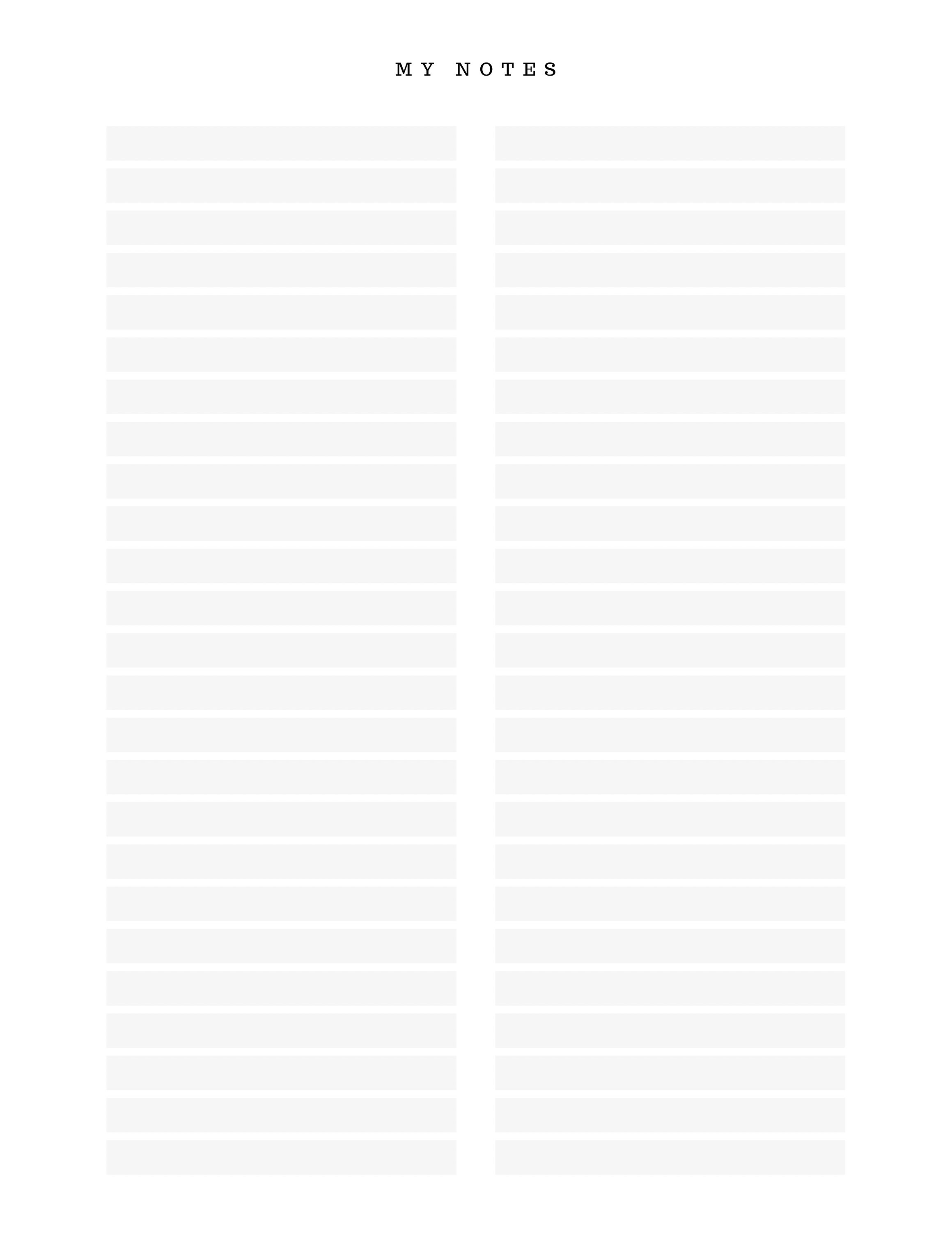 Notes Page Printable, Lined Note Paper, Notes Page Planner, Printable ...