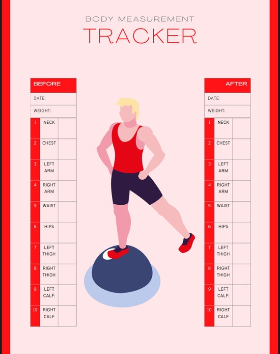 Printable Body Measurement Tracker Body Size Log Diet - Etsy