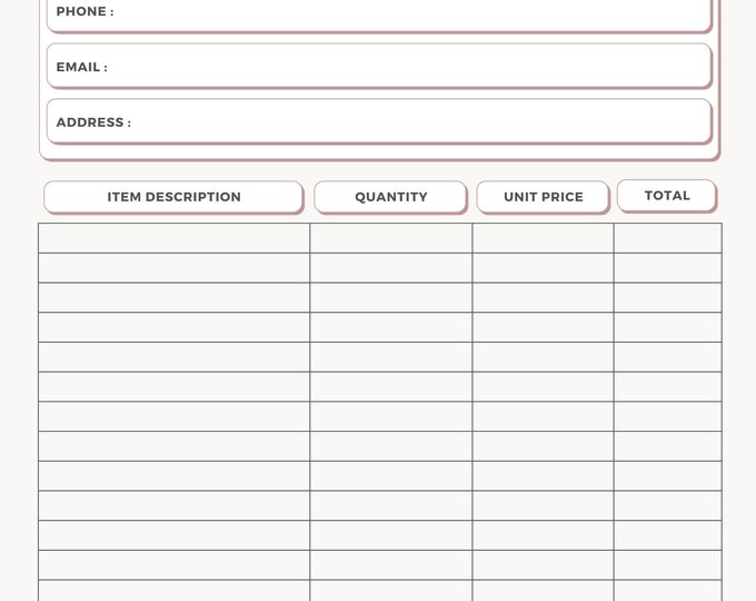 Order Form Template Order Form for Small Business Purchase - Etsy