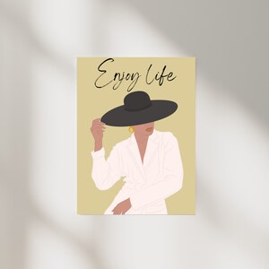 Enjoy Life Woman Digital Art, Digital Download, Wall Art, Digital Print ...