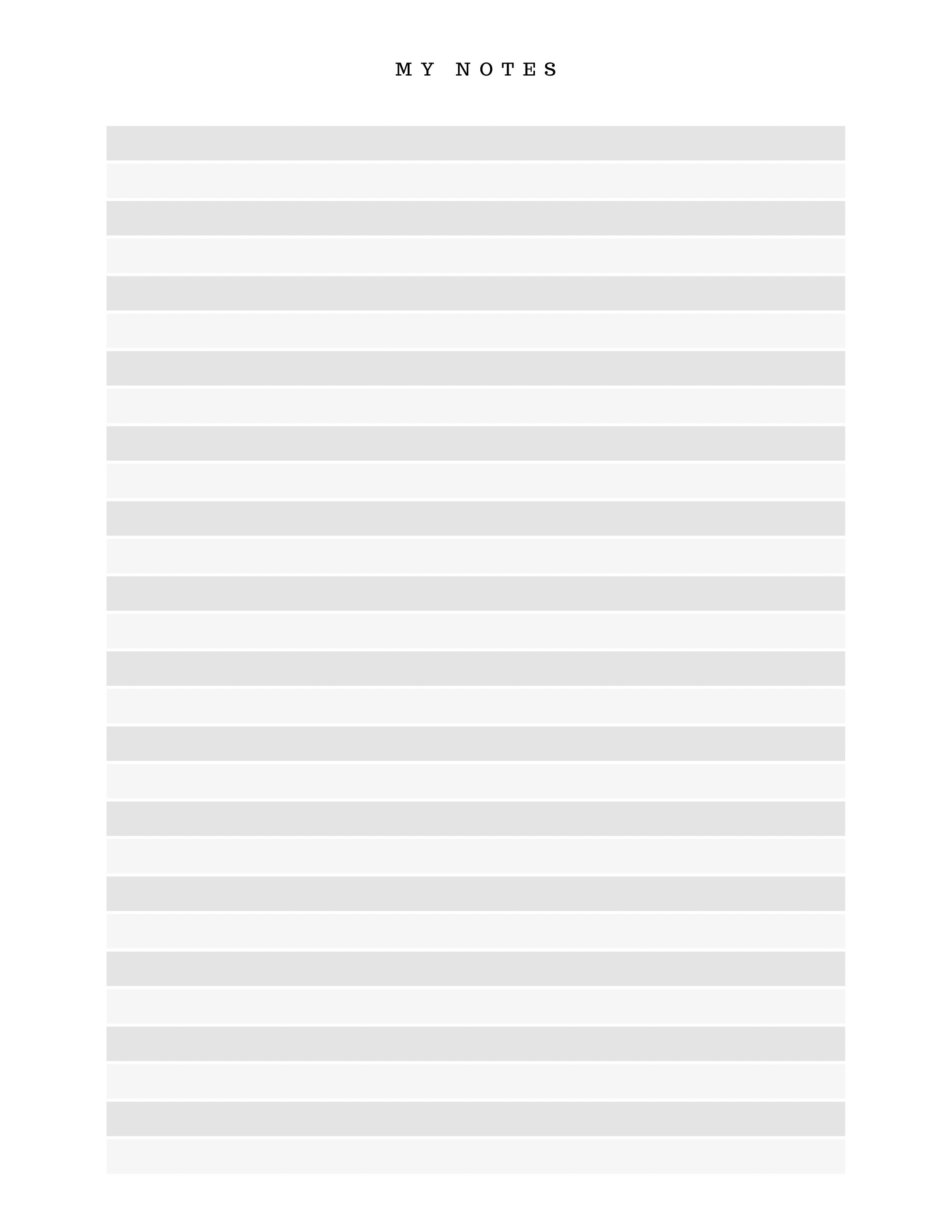 Notes Page Printable, Lined Note Paper, Notes Page Planner, Printable ...