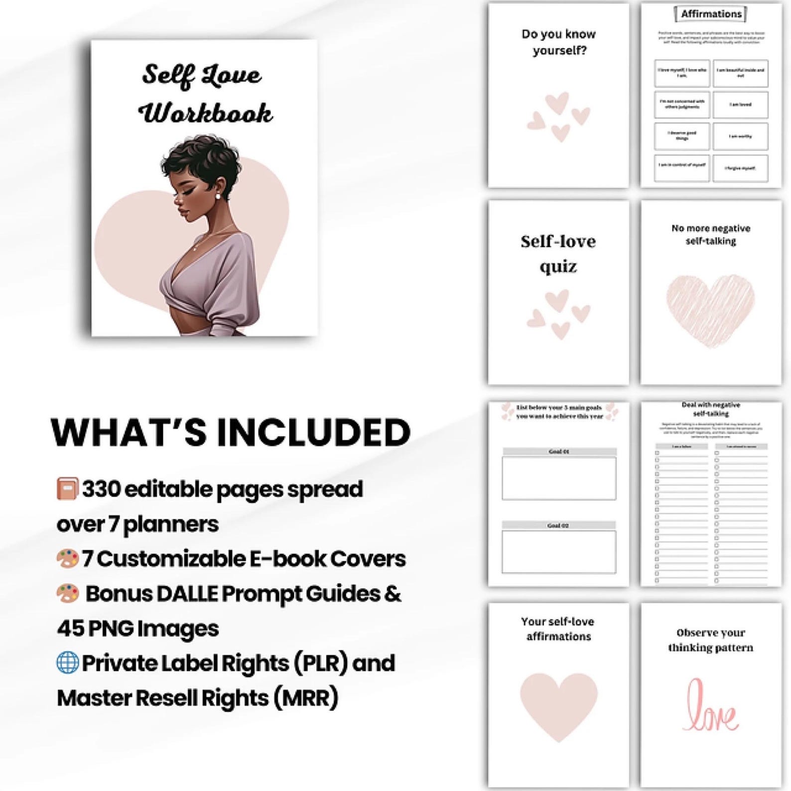 Black Girl Magic Self Care Planner, Printable Planners, Self Care ...