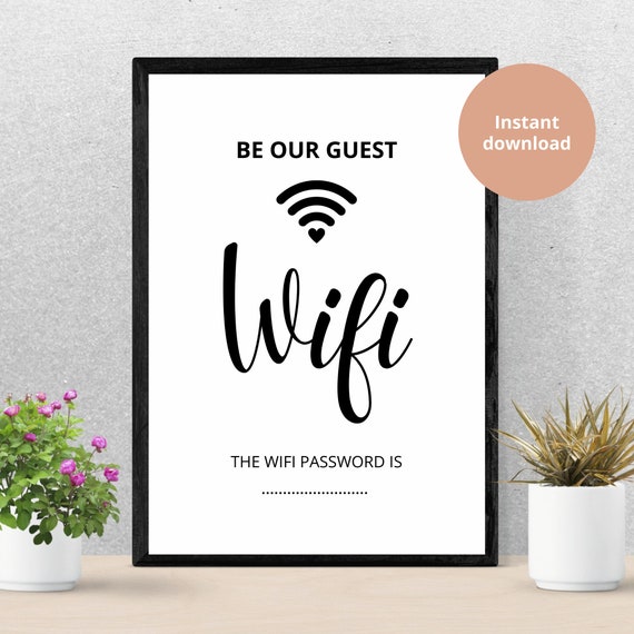 WIFI Password Sign Printable Wifi Sign Editable Wifi Sign | Etsy