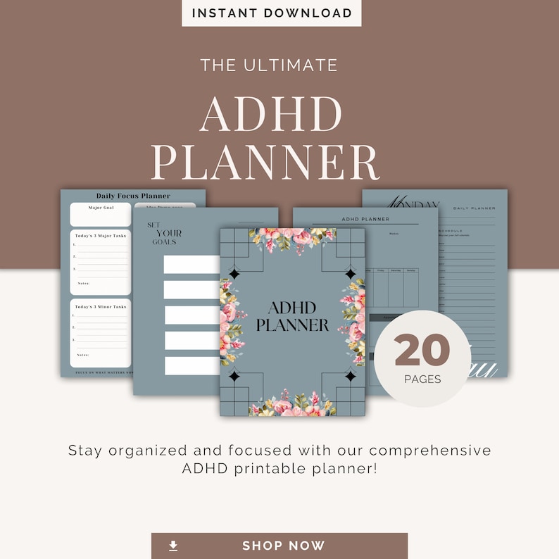 Adhd Planner, Adhd Journal,adhd Organizer,adhd Workbook,adhd Work ...