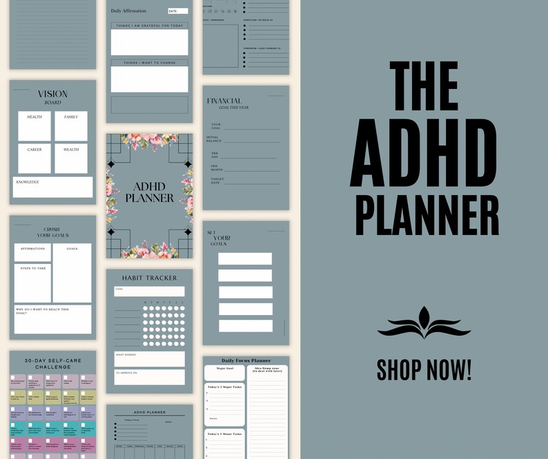 Adhd Planner, Adhd Journal,adhd Organizer,adhd Workbook,adhd Work ...