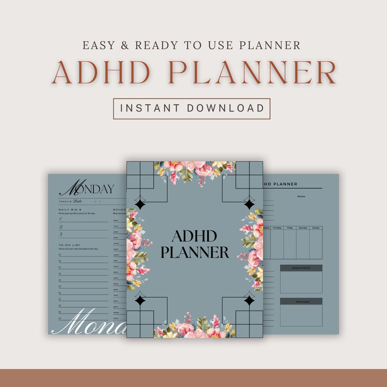 Adhd Planner, Adhd Journal,adhd Organizer,adhd Workbook,adhd Work ...