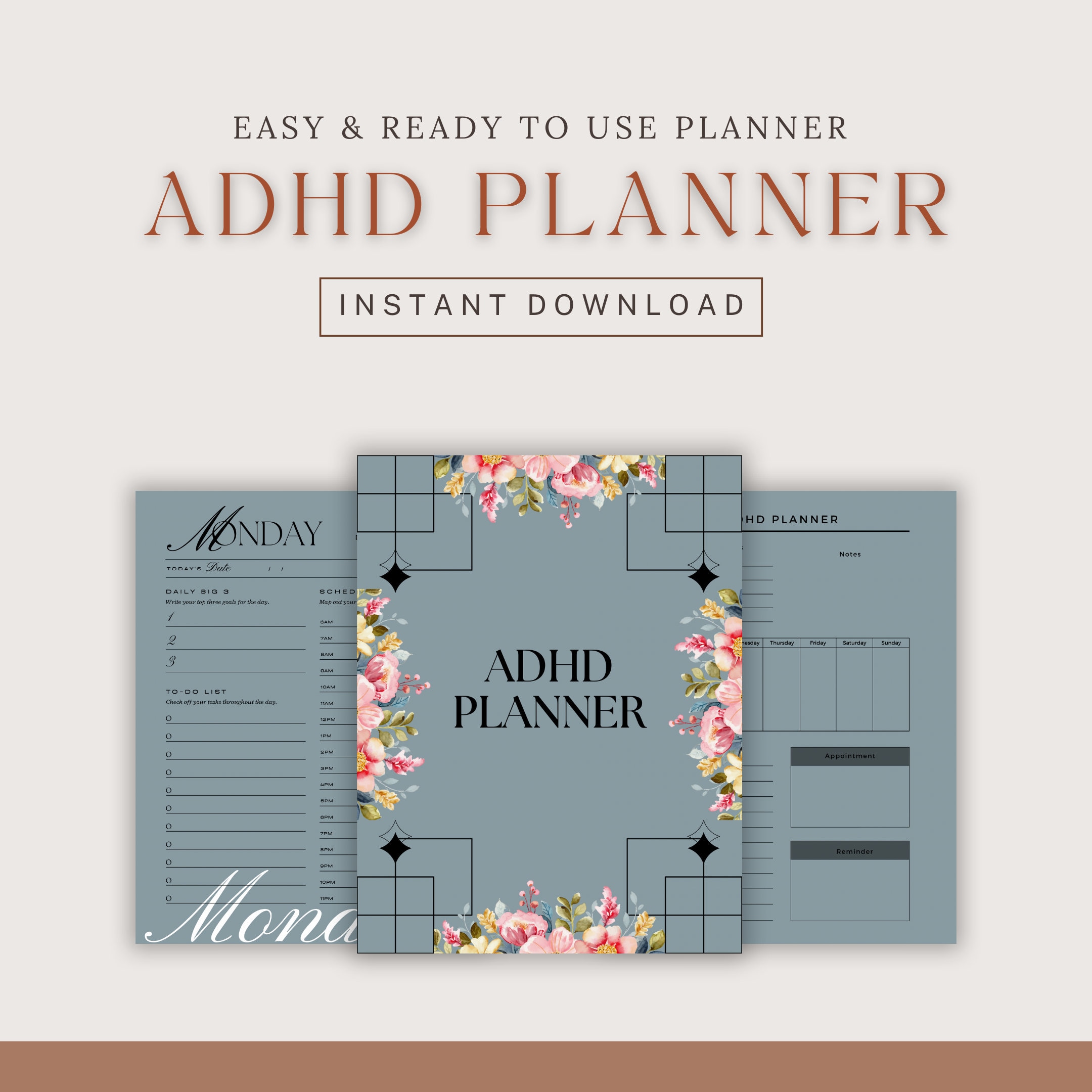 Adhd Planner, Adhd Journal,adhd Organizer,adhd Workbook,adhd Work ...