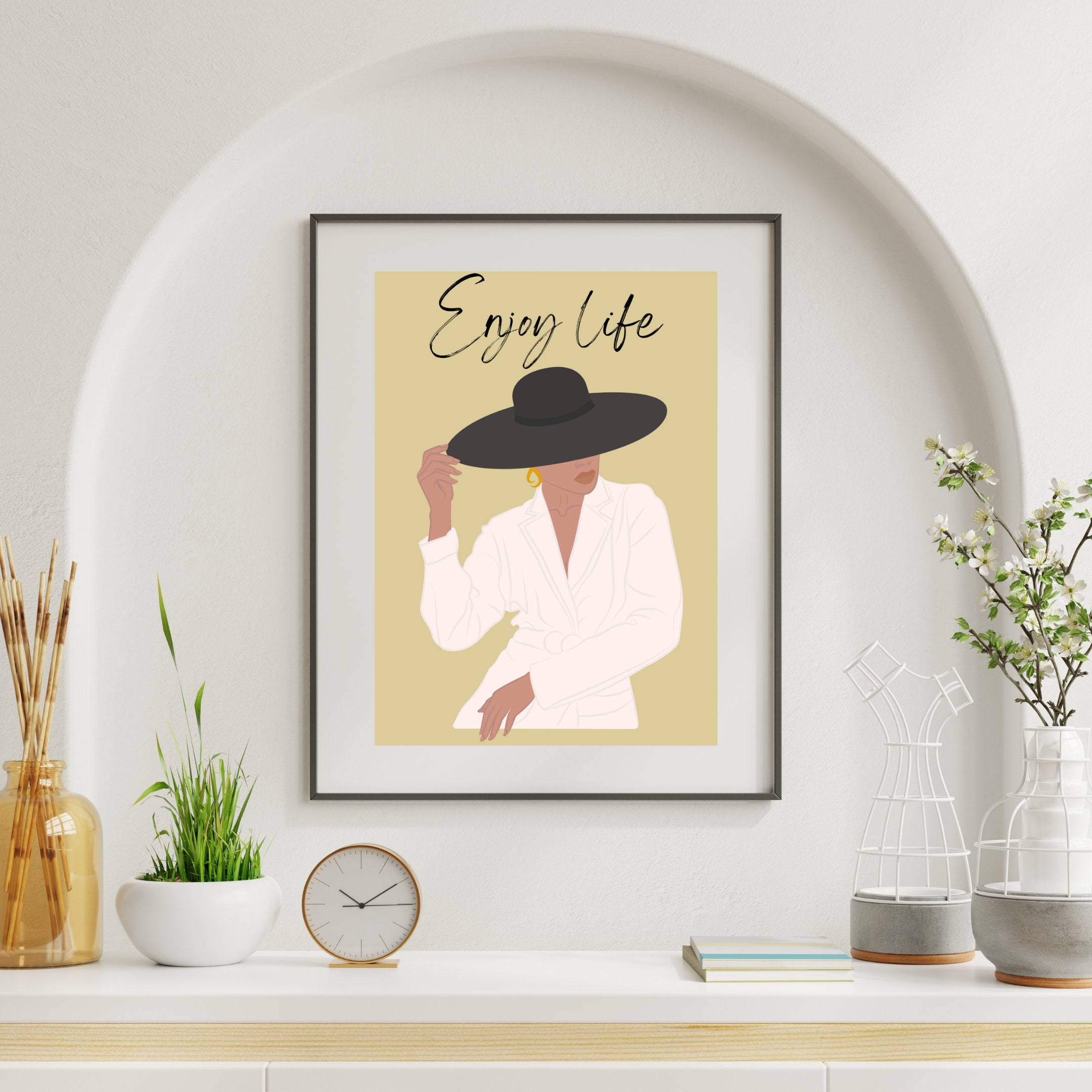 Enjoy Life Woman Digital Art, Digital Download, Wall Art, Digital Print ...