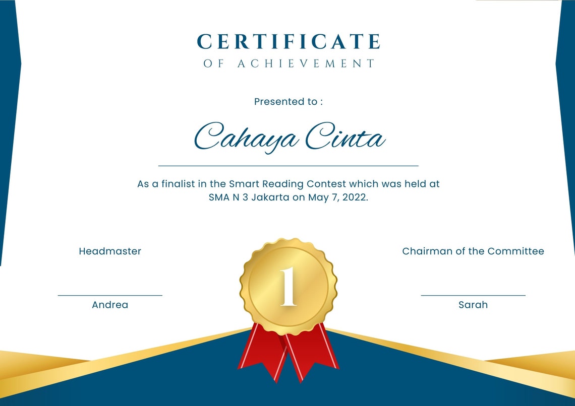 EDITABLE Certificate, Corporate Award, Certificate Template, Blank ...