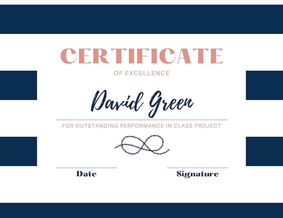 EDITABLE Certificate, Corporate Award, Certificate Template, Blank ...