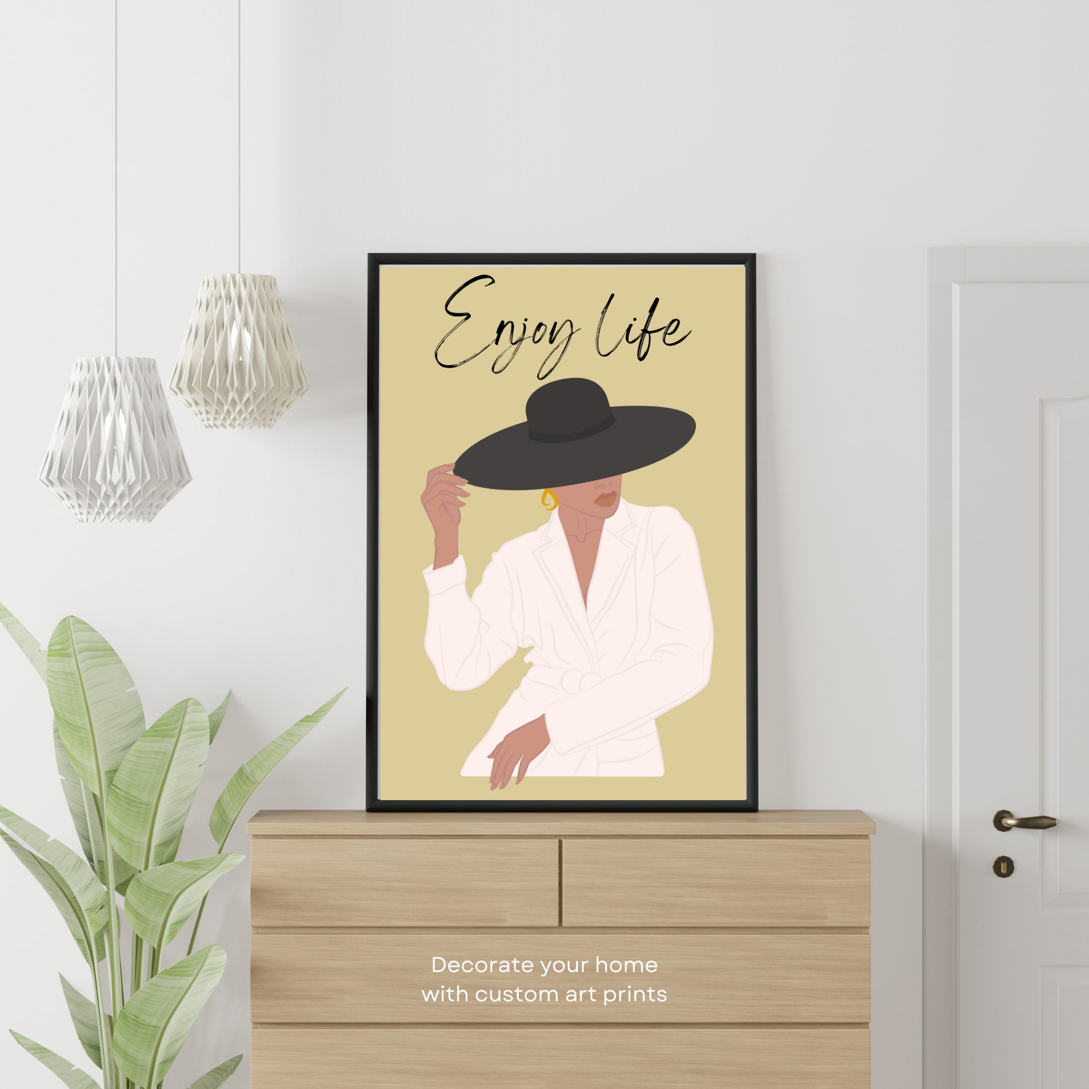 Enjoy Life Woman Digital Art, Digital Download, Wall Art, Digital Print ...