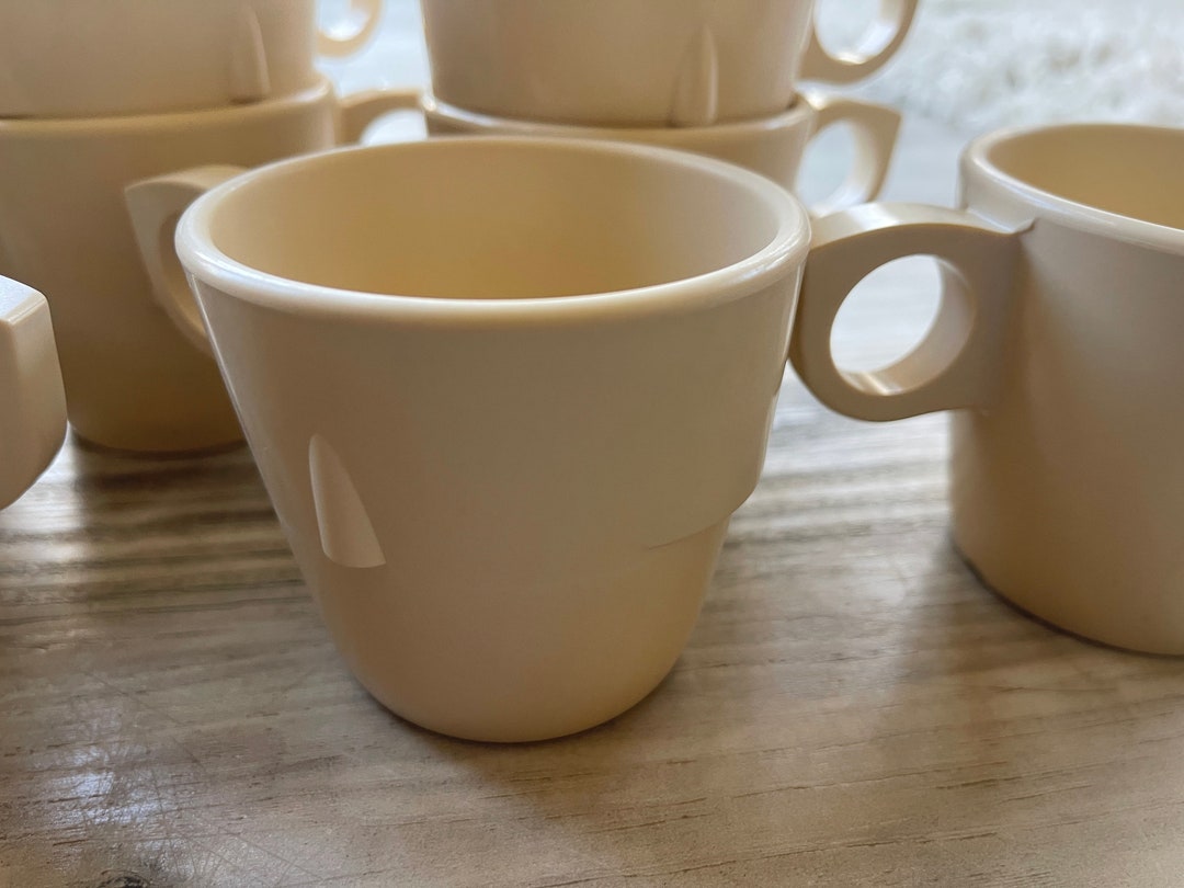 Lot of 10 Vintage PROLON TAN Cups Like Dallas Ware and Texas Ware Retro ...