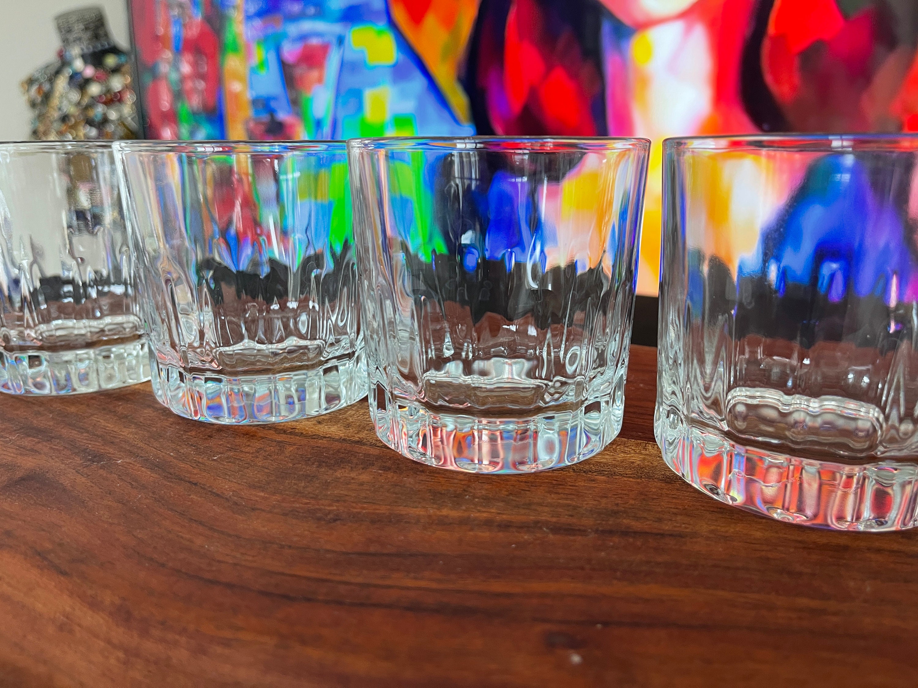 Classic Heavy Vintage Style Modern Cut Design Set of 4 Old Fashioned ...