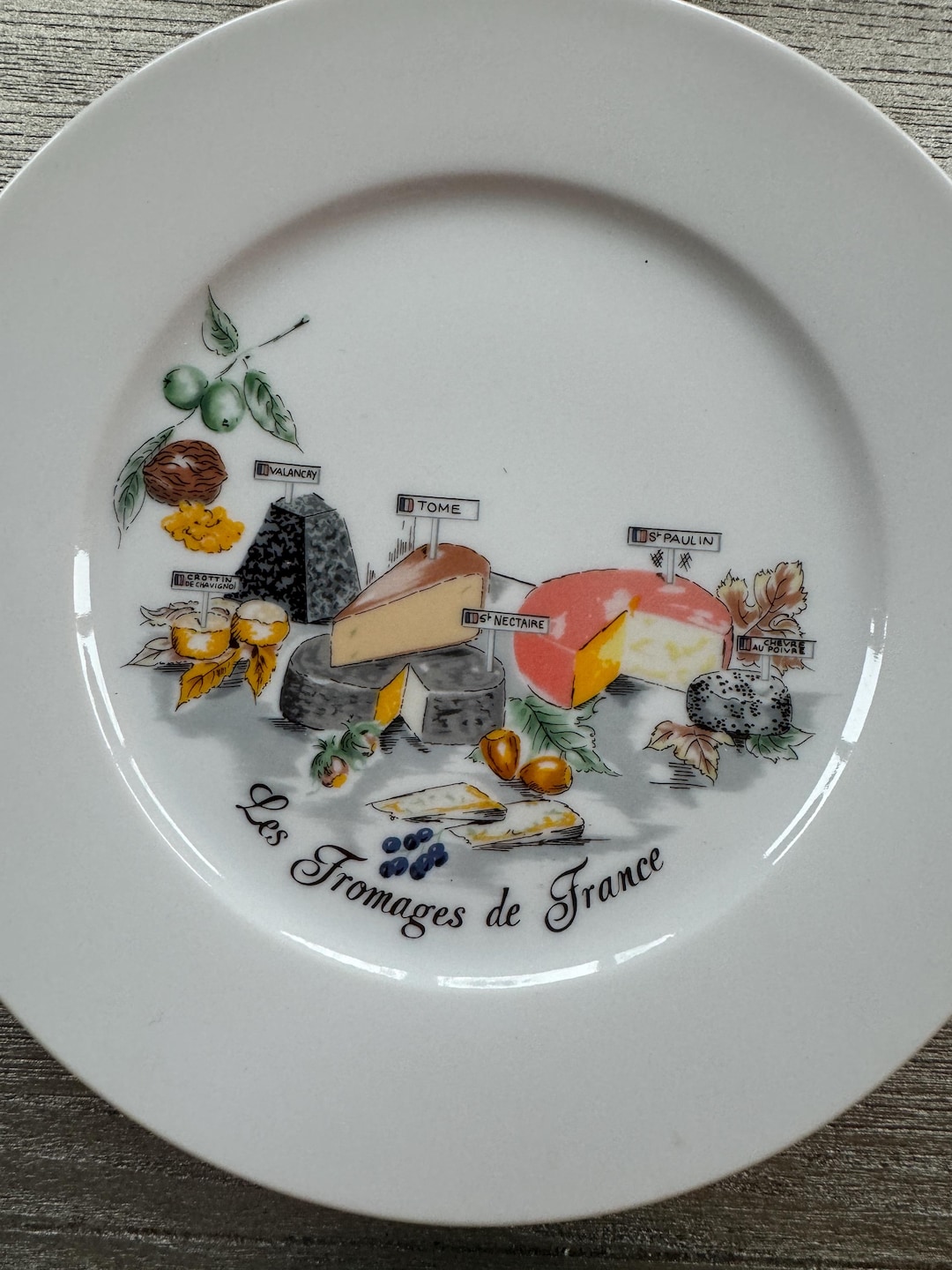 Adorable Fromage Cheese France Plates for Appetizers or Individual ...