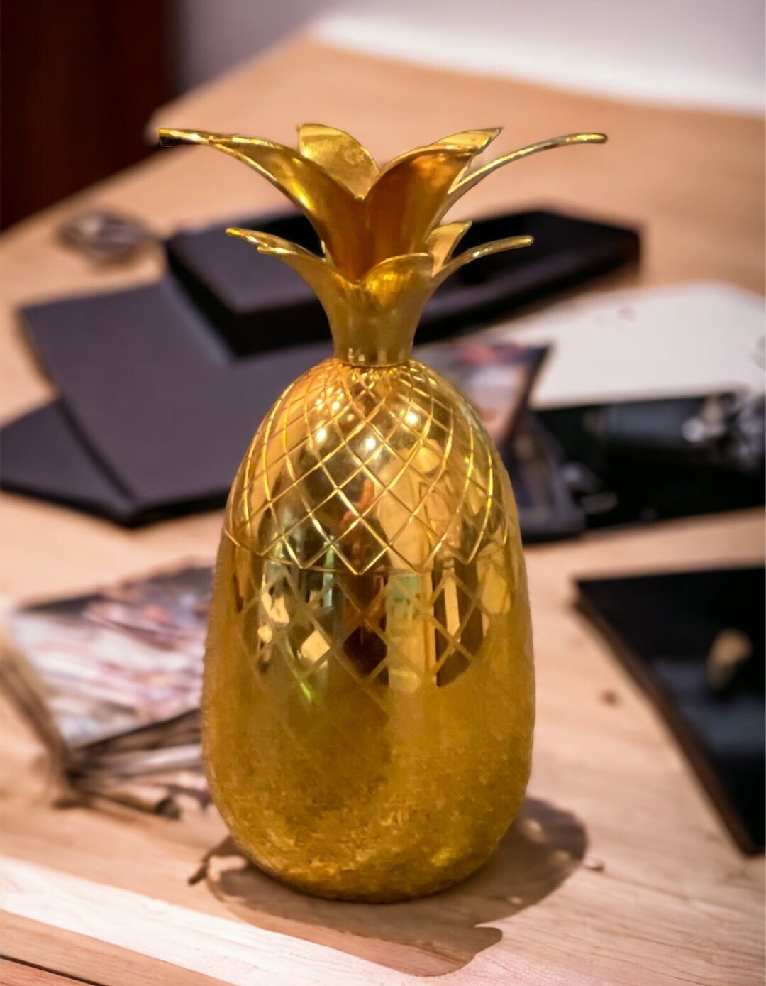 Vintage LIFESTYLE Pineapple Brass Tiki Glass Tropical Cocktail Drink - Etsy