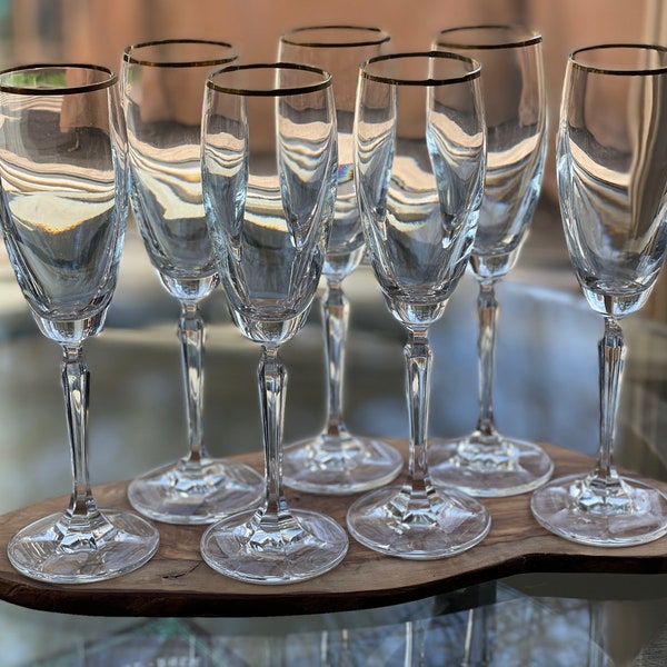 Gold Rim Drinking Glasses - Etsy