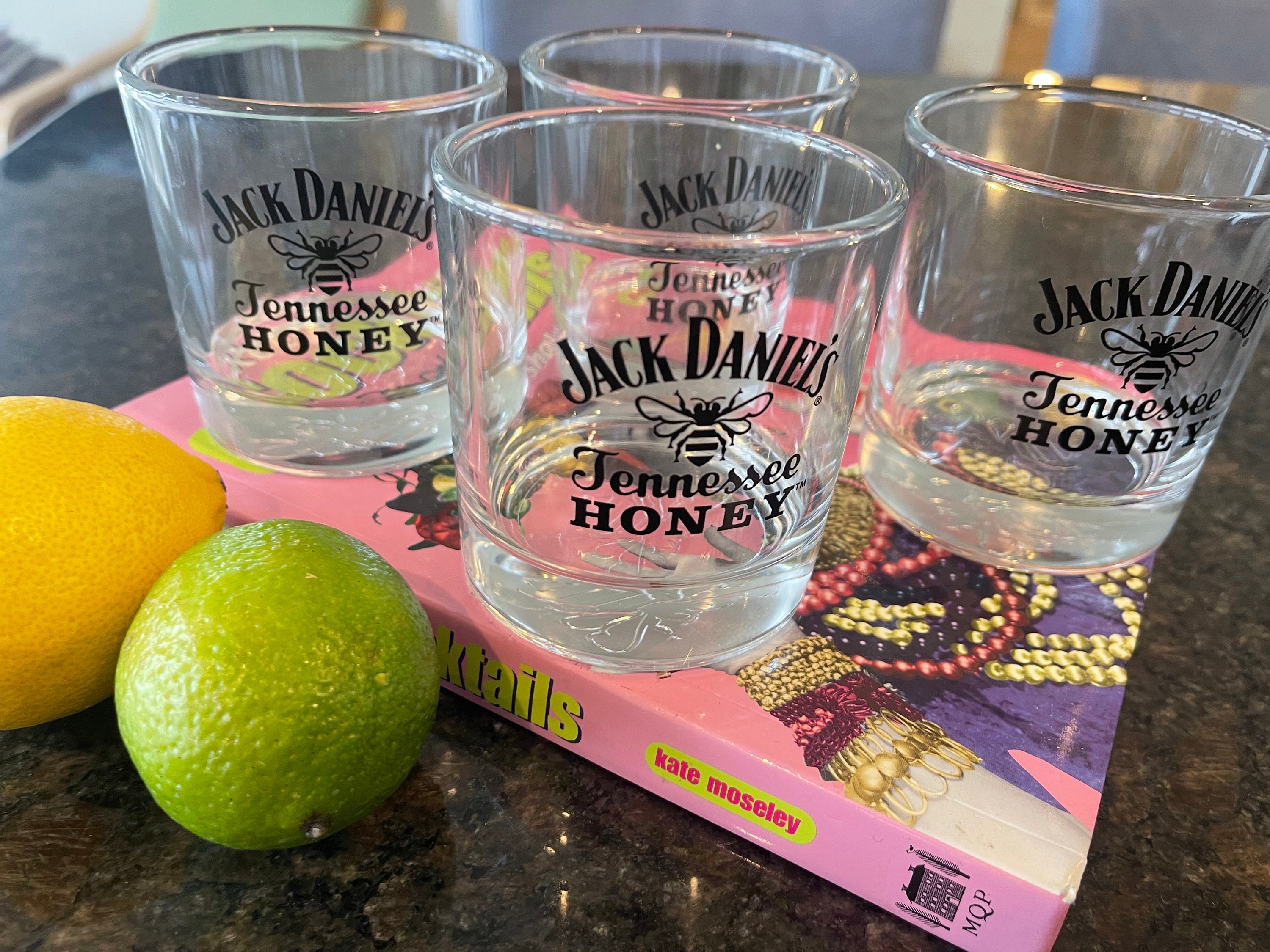 Vintage Jack Daniels Tennessee Honey Rocks Glasses Set 4 Tennessee ...