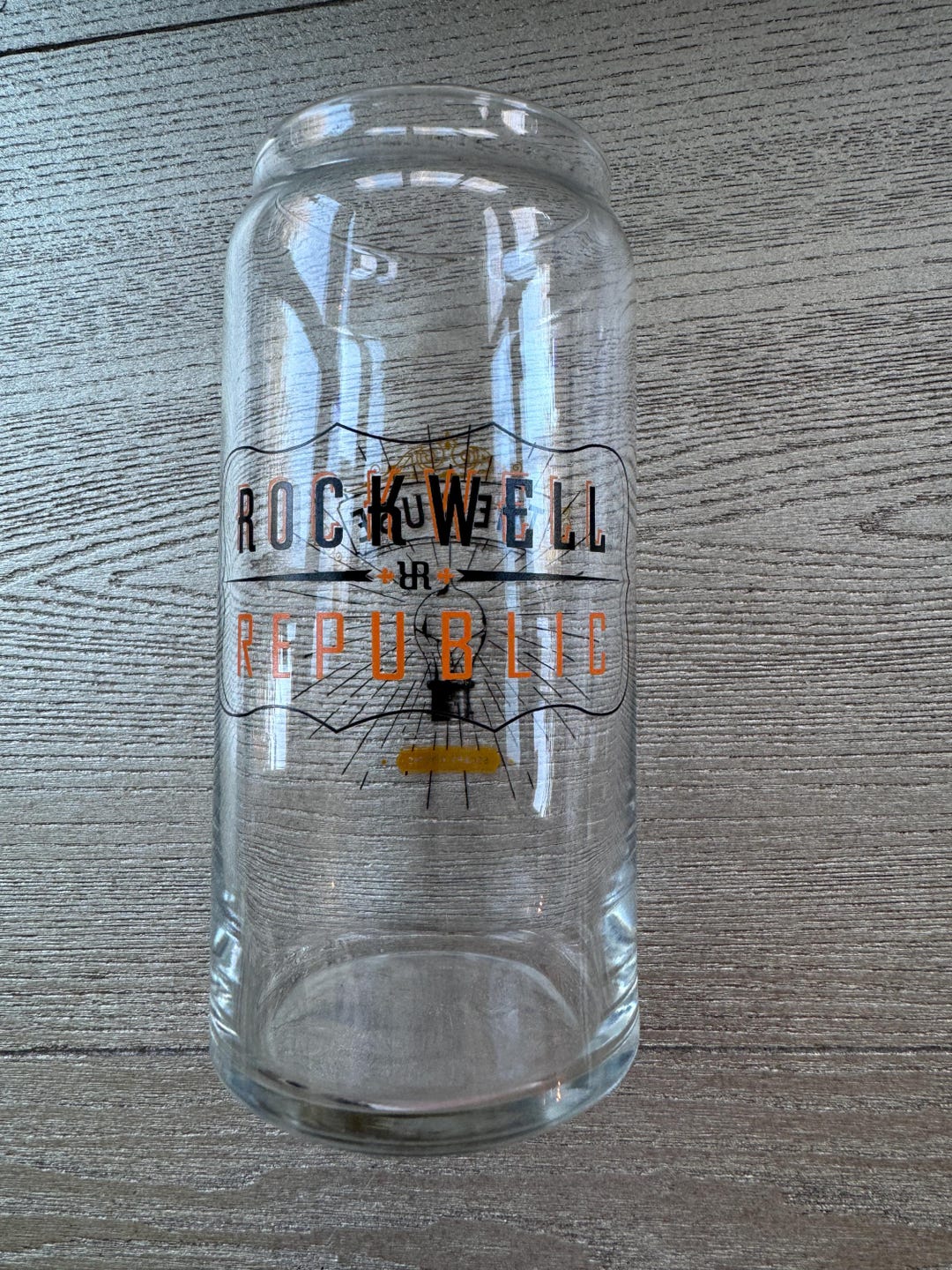 ROCKWELL REPUBLIC the Ruse Escape Room Pint Glass Beer Lager Ale Porter ...