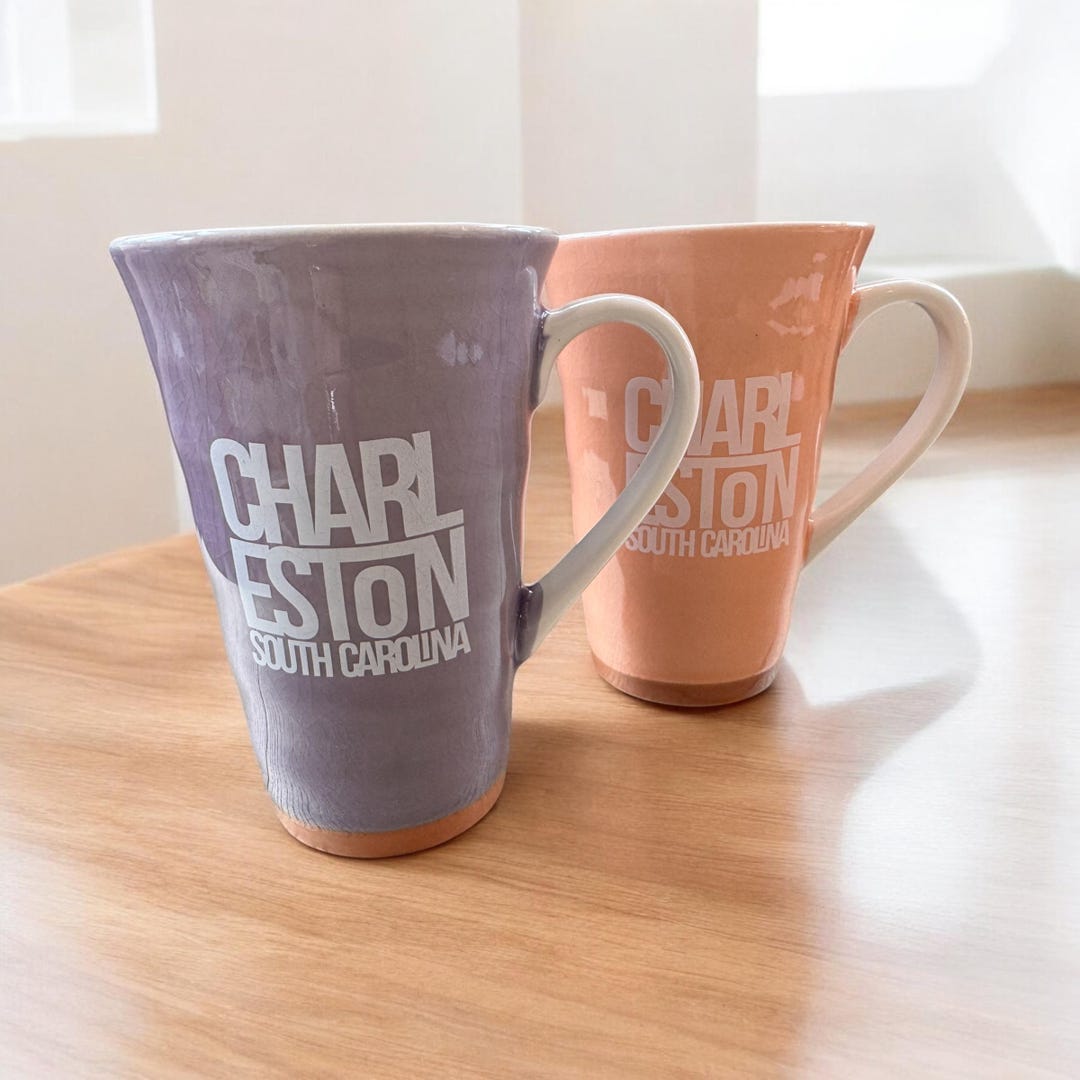 Retro CHARLESTON SOUTH CAROLINA Coffee Mugs Tea Souvenir Travel Tall ...